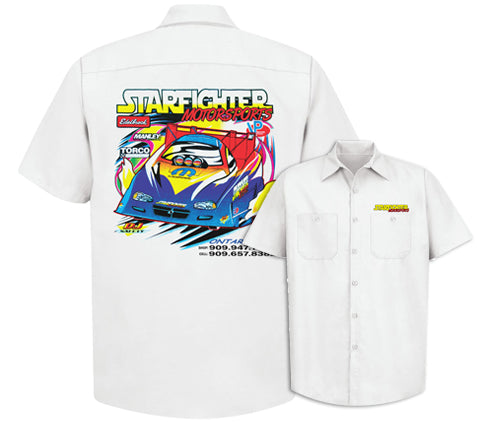 Button Up Shop Shirt | White – Photo Tshirts